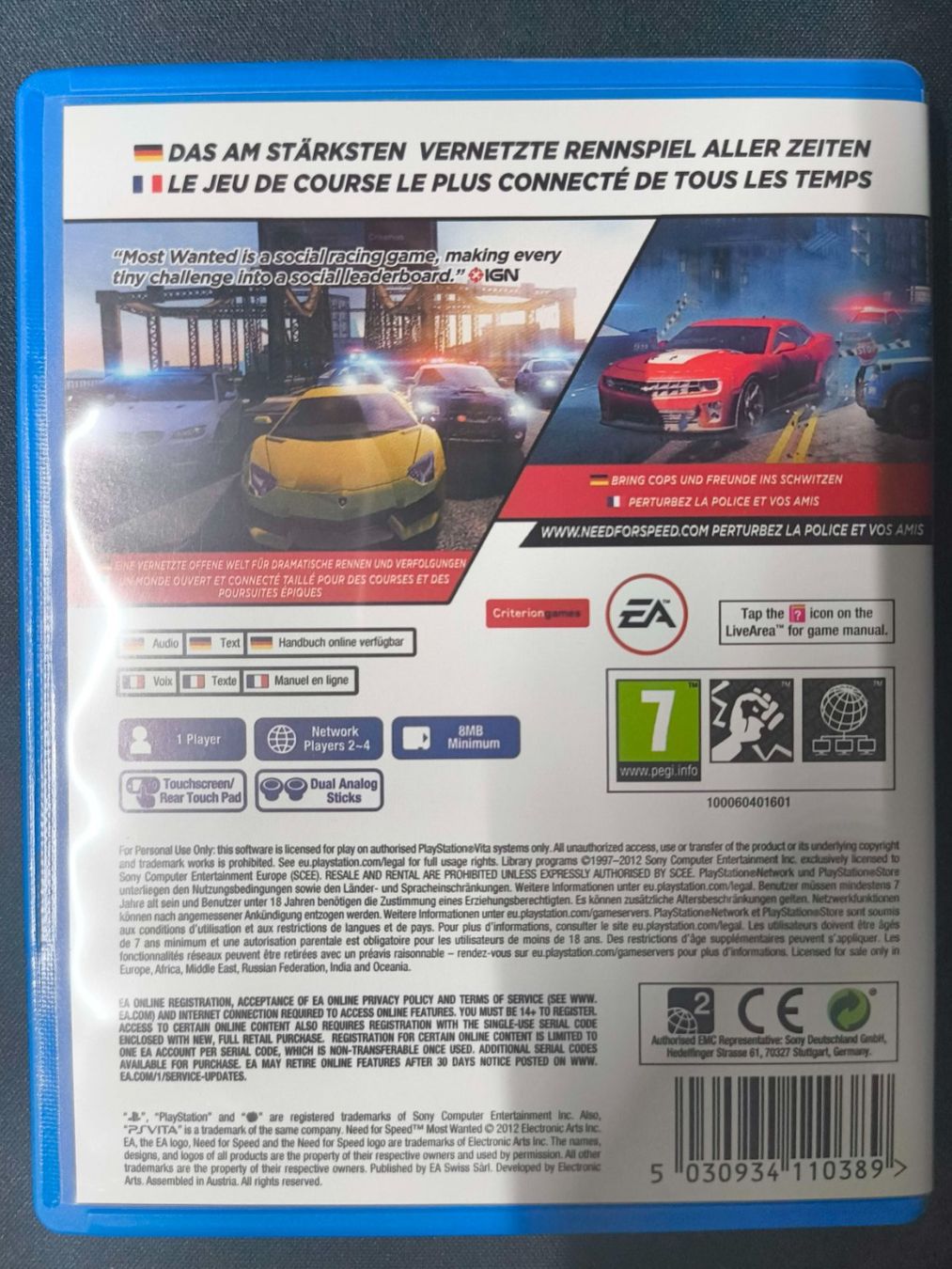 Need for Speed Most Wanted - PS Vita (Gebraucht) in Savigny für CHF 19 ...