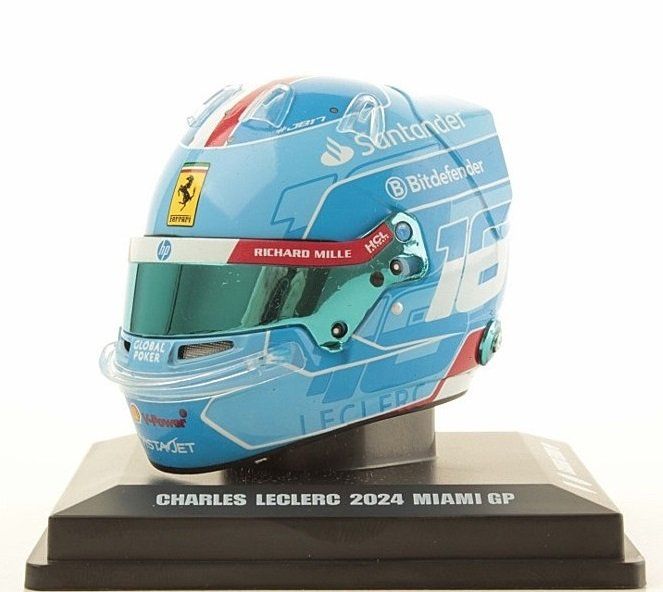 Casque Charles Leclerc "Ferrari F1 - GP Miami" 2024 (1:5) (Neu und ...