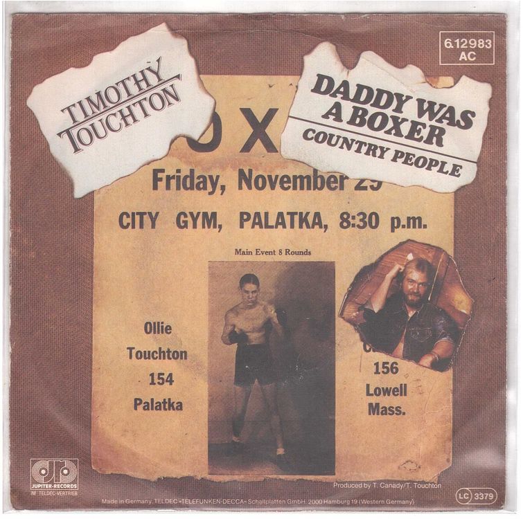 Single7 Timothy Touchton - Daddy was a boxer (Gebraucht) in Oberwil ...