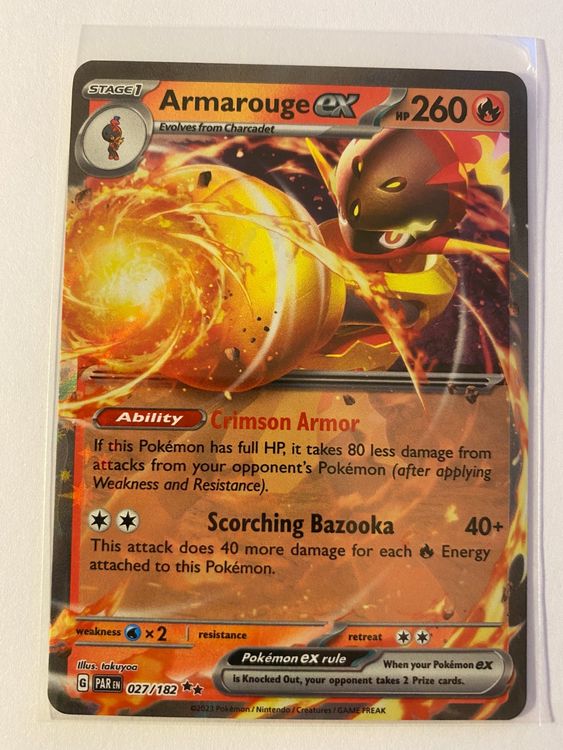 Pokemon Armarouge EX 027/182 Paradox Rift EN (Neu (gemäss Beschreibung ...