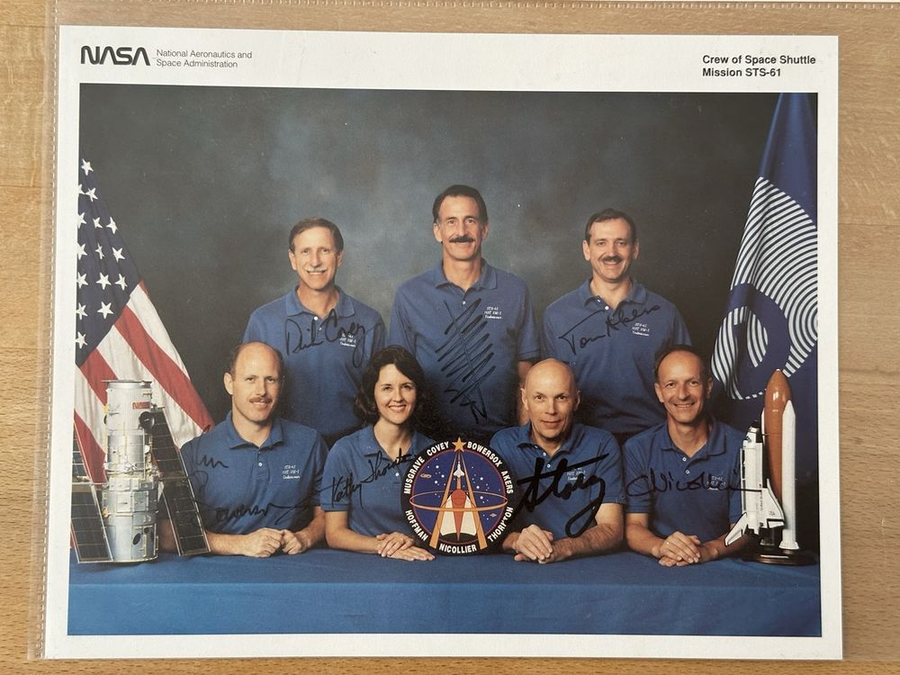 Photo dédicacée mission STS-61 NASA Hubble (Neu (gemäss Beschreibung ...