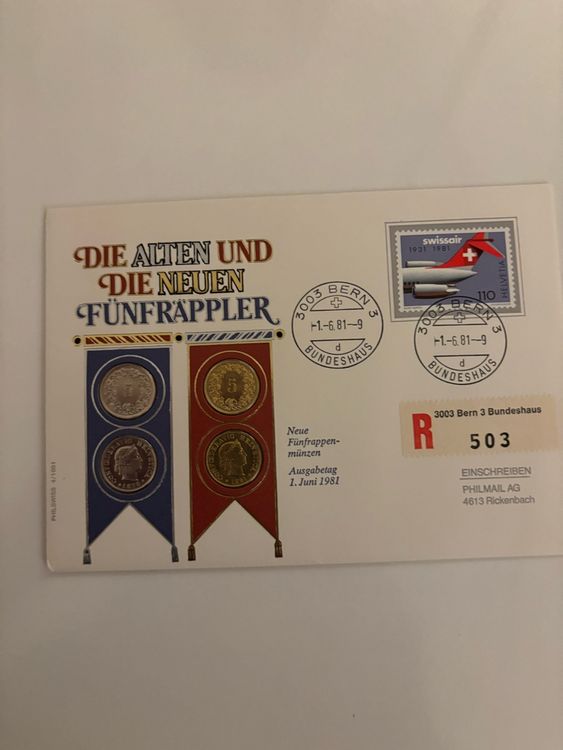 Münzbrief die alten und neuen 5 Räppler (Gebraucht) in Murgenthal für CHF 1 – mit Lieferung auf ...