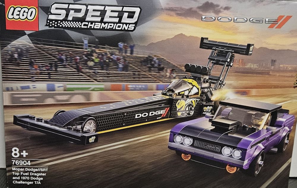 LEGO SPEED CHAMP 76904 Dodge Challenger Top & Fuel dragster (Neu und ...