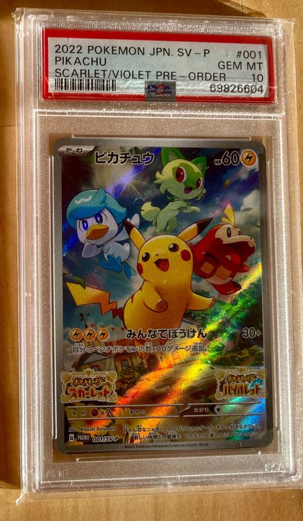PIKACHU 2022 Pokemon SV_P JP Scarlet/Violet PRE ORDER PSA10! (Neu und originalverpackt) in ...