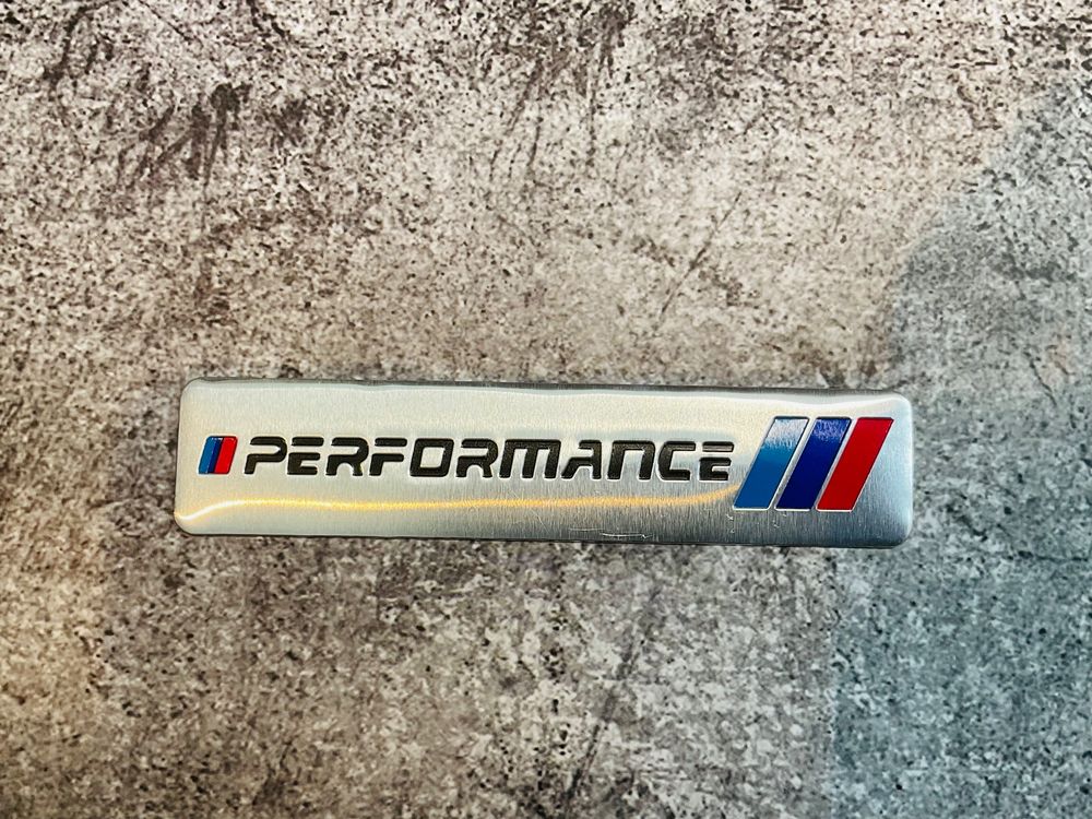 BMW Performance Aluminium Emblem Schriftzug NEU Kleber | Kaufen auf Ricardo