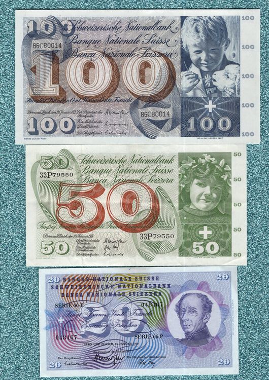 Schweizer noten 3 stück nice grading (Gebraucht) in Leibstadt für CHF ...