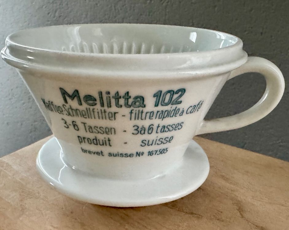 Melitta 102 Kaffee-Filter 4-Loch 3-6Tassen Langenthal 1935 (Gebraucht ...