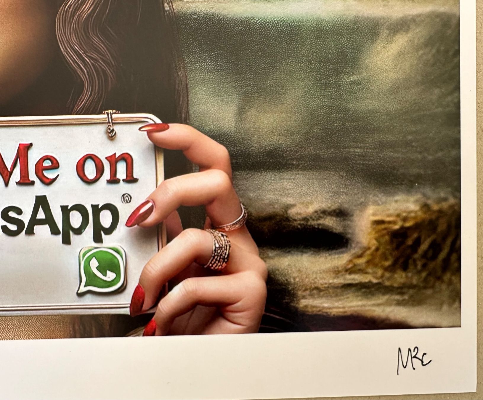 Mister C: Mona Lisa „Text me on WhatsApp“, signiert 5/10 (Neu (gemäss ...