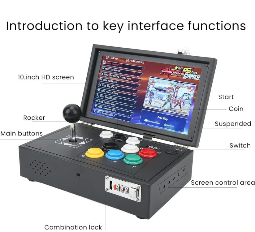 Mini console de jeu d'arcade portable, 6067 en 1 | Kaufen auf Ricardo