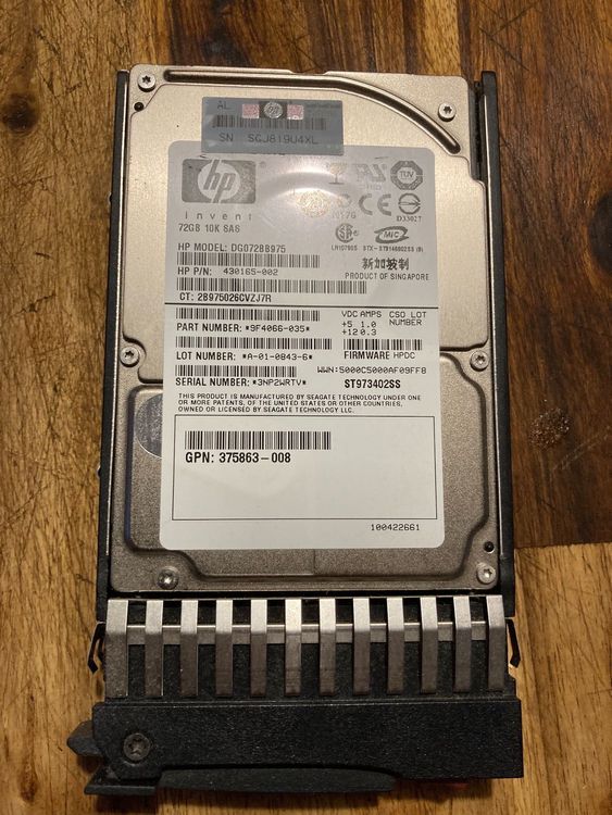 HP SAS Disk 72 gb | Kaufen auf Ricardo