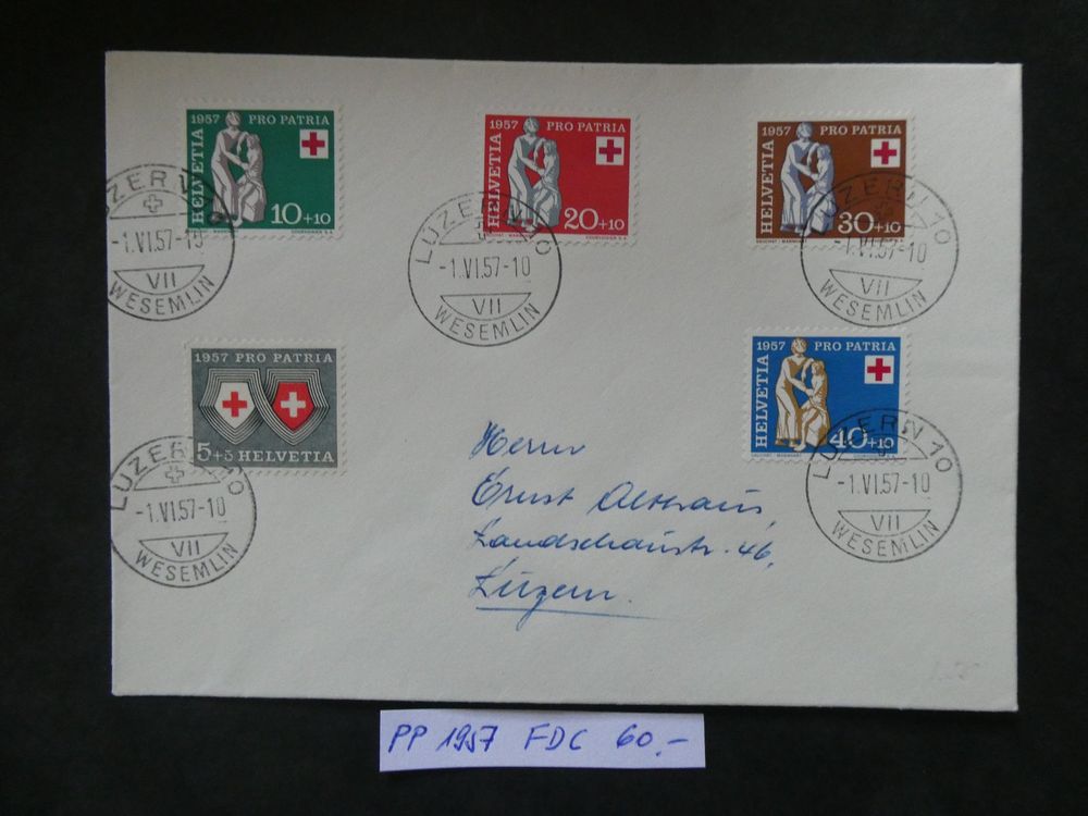 Pro Patria 1957 FDC | Kaufen auf Ricardo