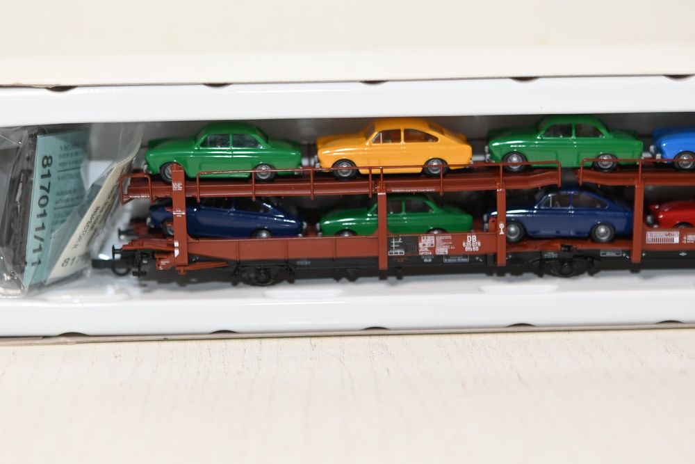 DB Autotransportwagen mit Autos Beladen Roco HO/DC mit OVP (Gebraucht ...