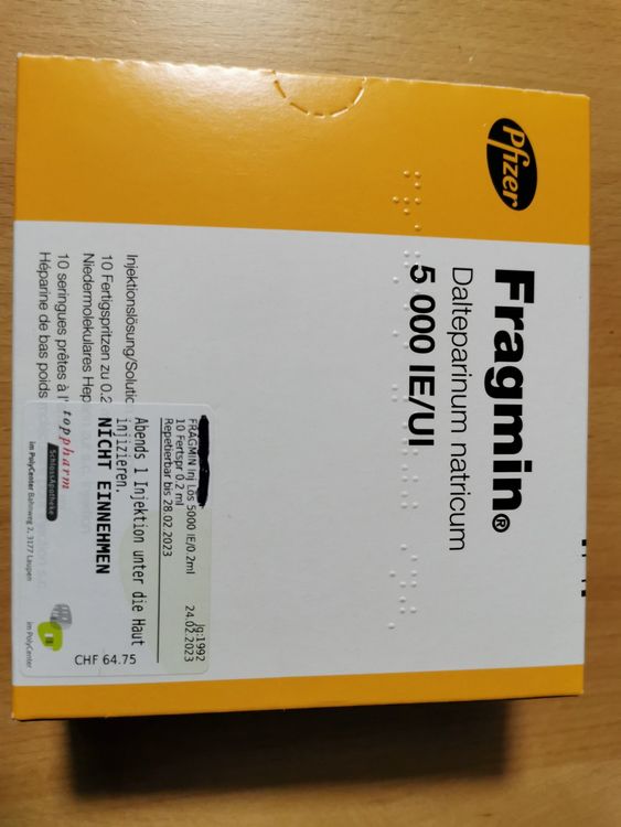 Blutverdünner Fragmin 5000IE/UI | Kaufen auf Ricardo