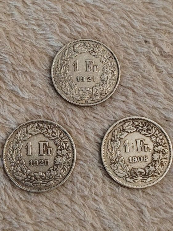 3x 1Fr. Münzen CH | Kaufen auf Ricardo