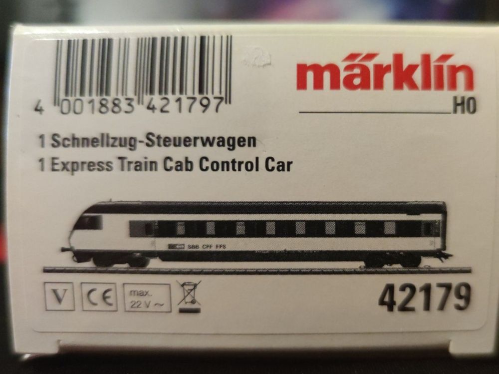 Märklin 42179 SBB Steuerwagen mit Frontbeleuchtung (Neu (gemäss ...