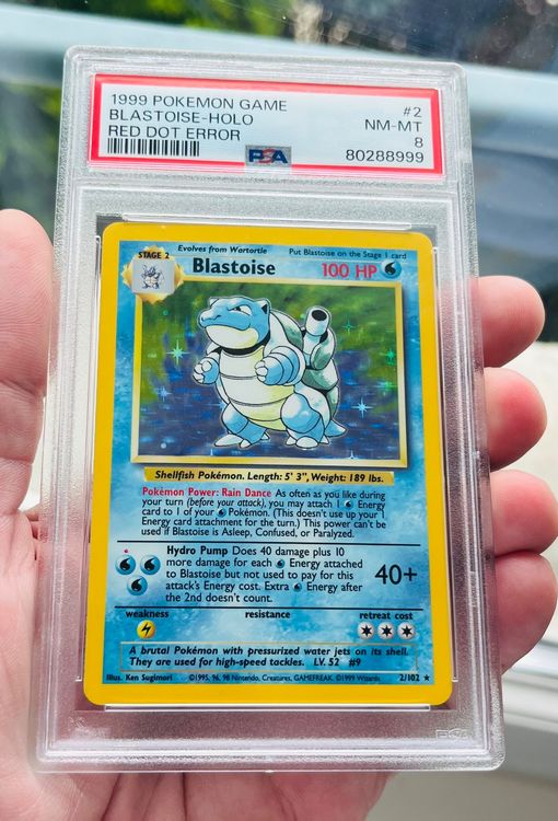 ‼️RARE ERROR CARD‼️PSA BLASTOISE HOLO RED DOT Pokemon 1999 (D'occasion ...