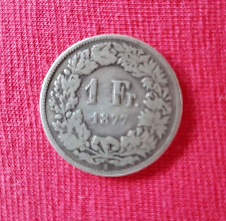 1 Franken 1877 seltene und uralte Silbermünze ab nur 1 Fr !! | Kaufen auf Ricardo