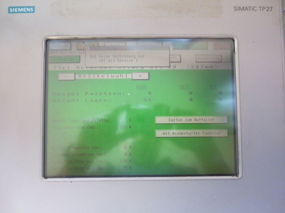 Siemens Simatic TP27 10 Zoll Touch Panel 6AV3627-1QL00-0AX0 (Gebraucht ...