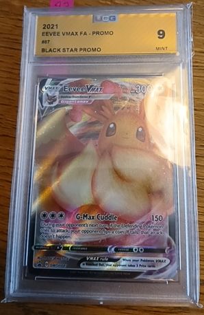 Evoli Vmax Rainbow Rare Promo #87 UCG 9 (Neu (gemäss Beschreibung)) in ...