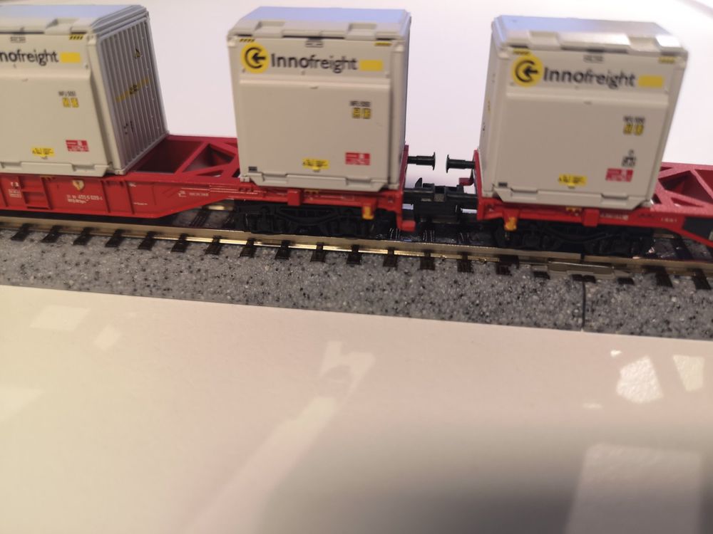 Containertragwagen - Spur N - Minitrix - Art.Nr. 15530 (Gebraucht) in ...