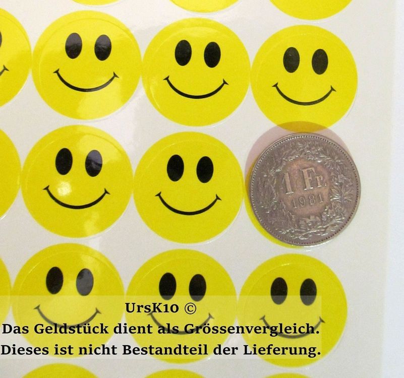 Smiley Emoji Sticker 20mm Total 72 Stück | Kaufen auf Ricardo