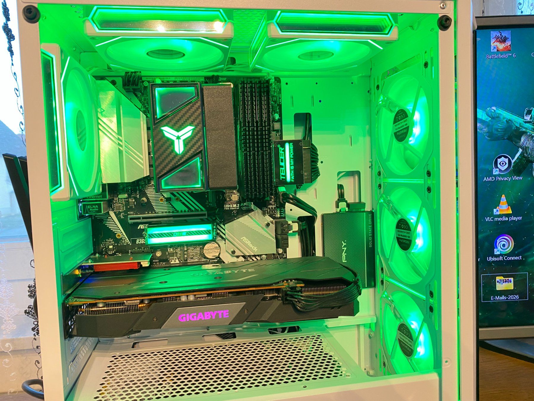 GAMER*PC i7-9700/RAM-32GB/RX-5500/1TB-SSD/WIFI/Netzteil-850W (Neu ...