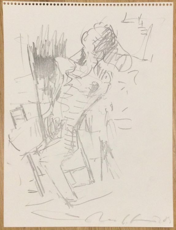 Abstrakte Damen Akt Zeichnung Unleserlich Signiert | Kaufen auf Ricardo