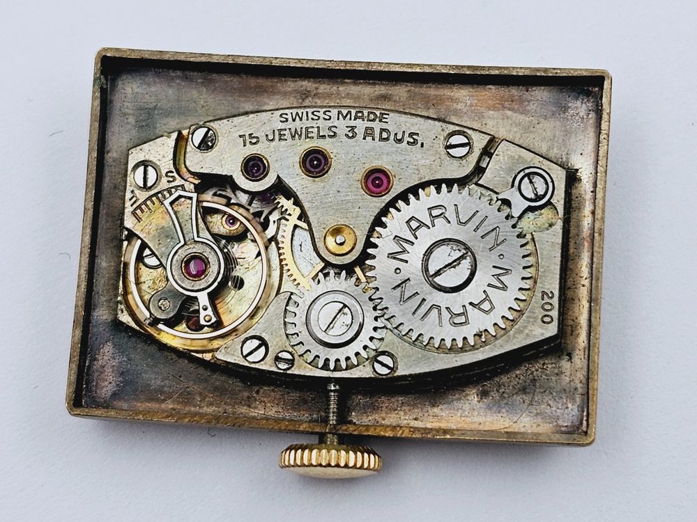 Marvin Kal. 200 Vintage Uhrwerk mit Zifferblatt Handaufzug (Gebraucht ...
