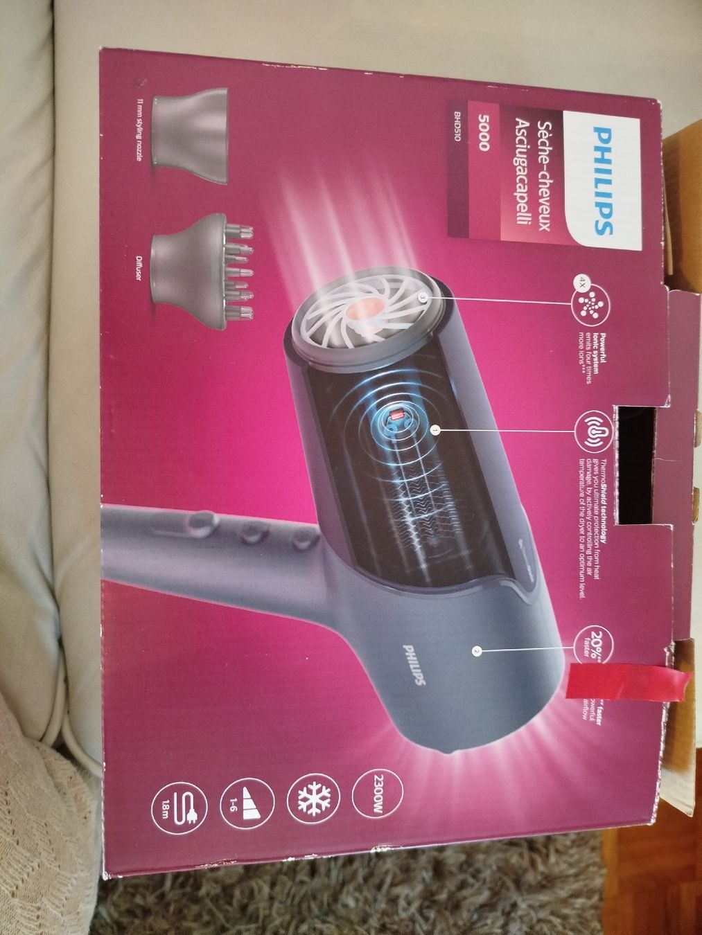 Philips 5000 Series BHD510 Föhn 2300W – wie neu – mit Diffus (Neu ...