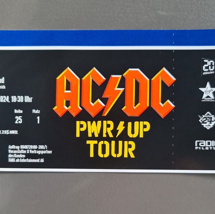 AC/DC - 29.06.2024 - Letzigrund - Sitzplatz (Neu und originalverpackt ...