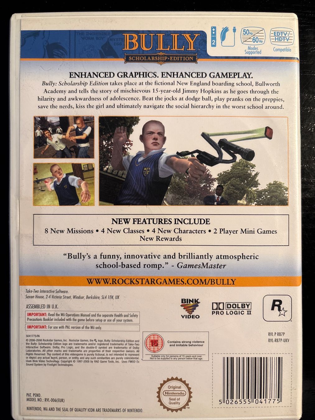 Bully: Scholarship Edition - Wii Spiel - Top Zustand! (Gebraucht) in ...