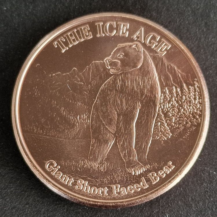 1 oz unze once .999 Giant Short Faced Bear Copper Round | Kaufen auf ...