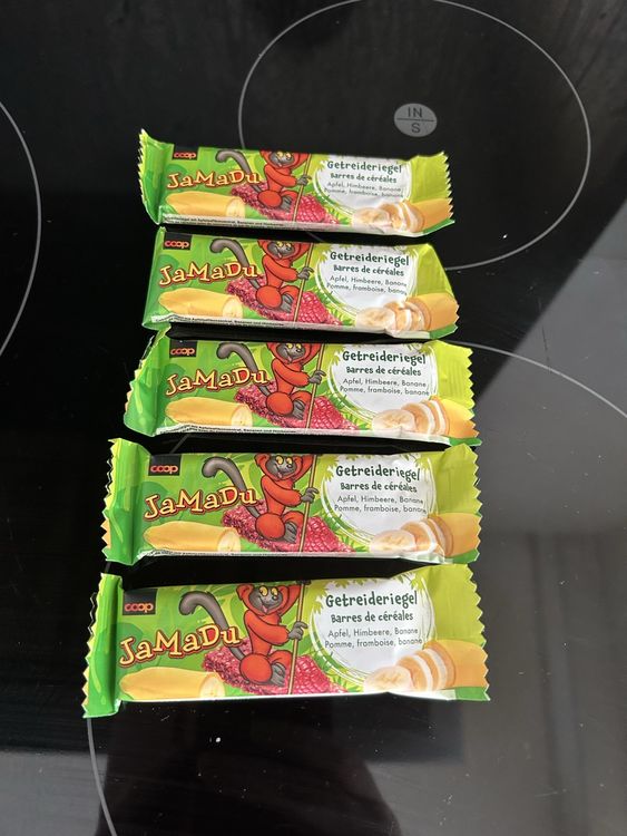 5 Jamadu Riegel Apfel-Banane-Himbeer (Neu und originalverpackt) in ...