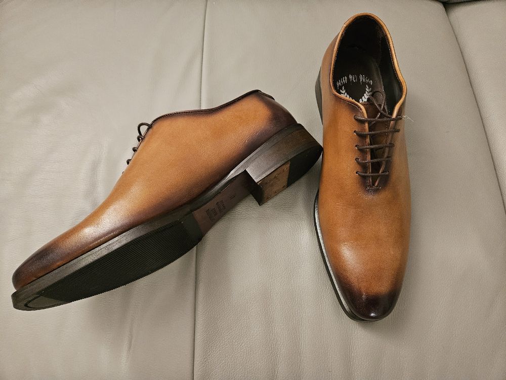 Smart Men's Tan Leather Dress Shoes, Size 41, Italy 👞 (Neu (gemäss ...