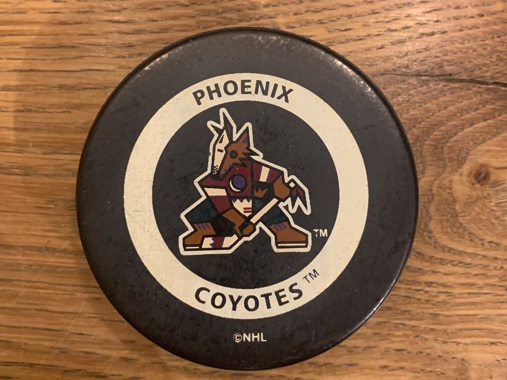Puck NHL offizieller Gamepuck Vintage Logo Phoenix Coyotes (Neu (gemäss ...