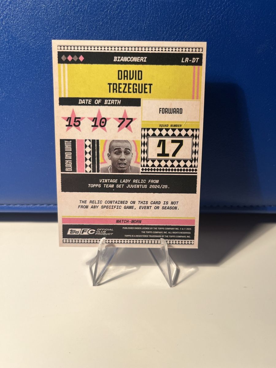 David Trezeguet Relic Patch Topps Juventus Team Set (Neu (gemäss ...
