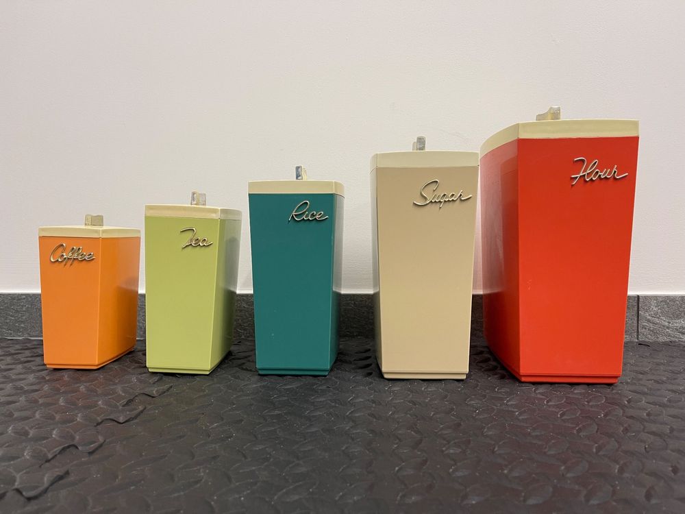 1950s Retro Capri Küche Kanisters British Xylonite Nesting (Gebraucht ...