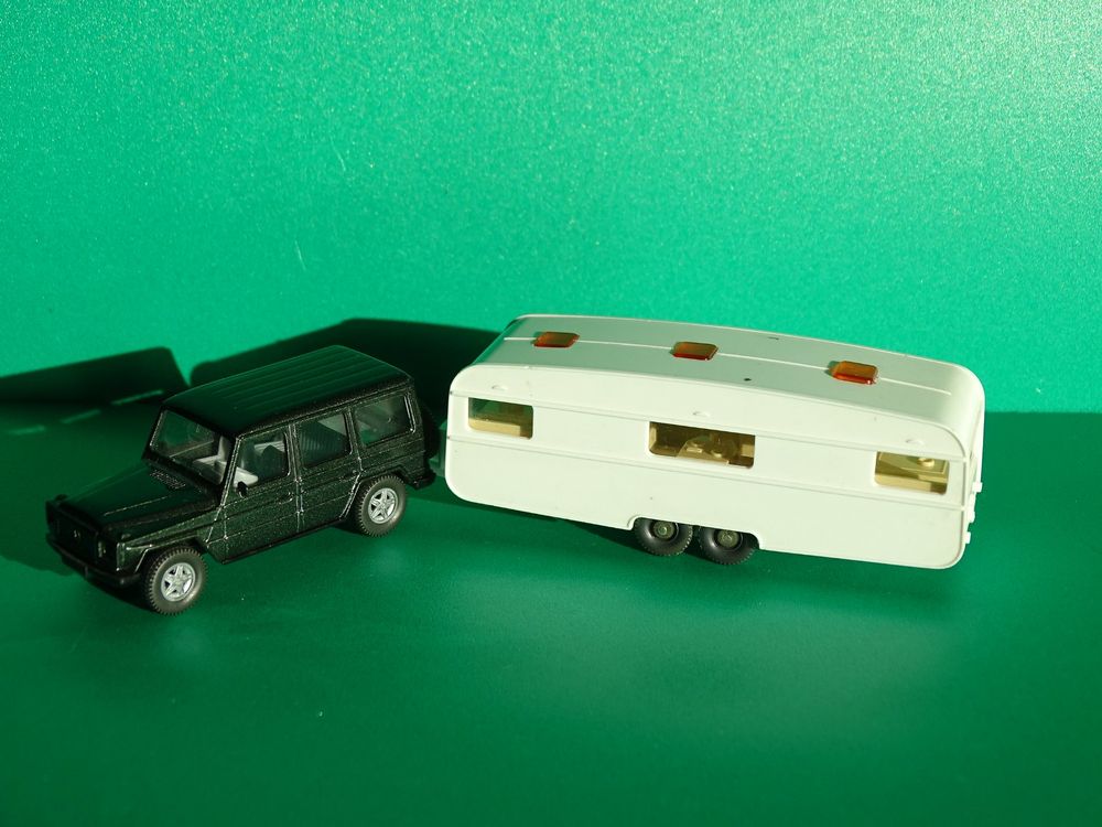 MB SUV mit Wohnwagen von Wiking 1/87 (Gebraucht) in Bretzwil für CHF 9 ...