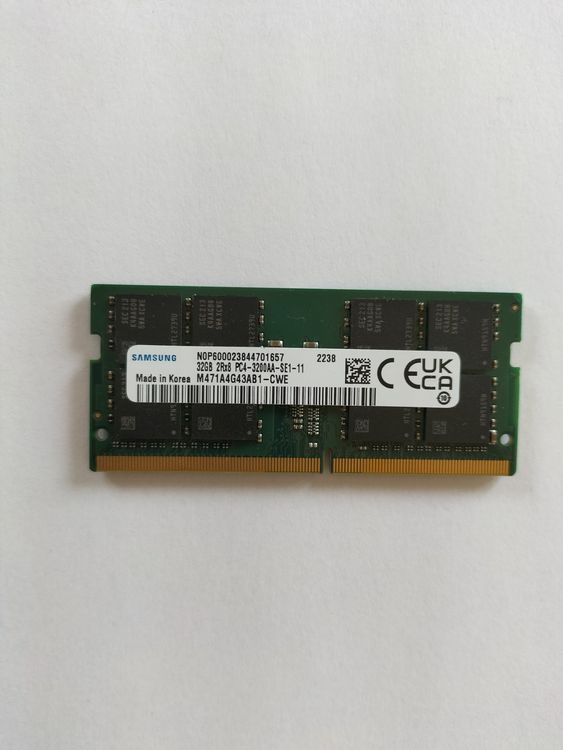 Samsung SO-DIM Ram 32 Go DDR4 3200 MHz | Kaufen auf Ricardo