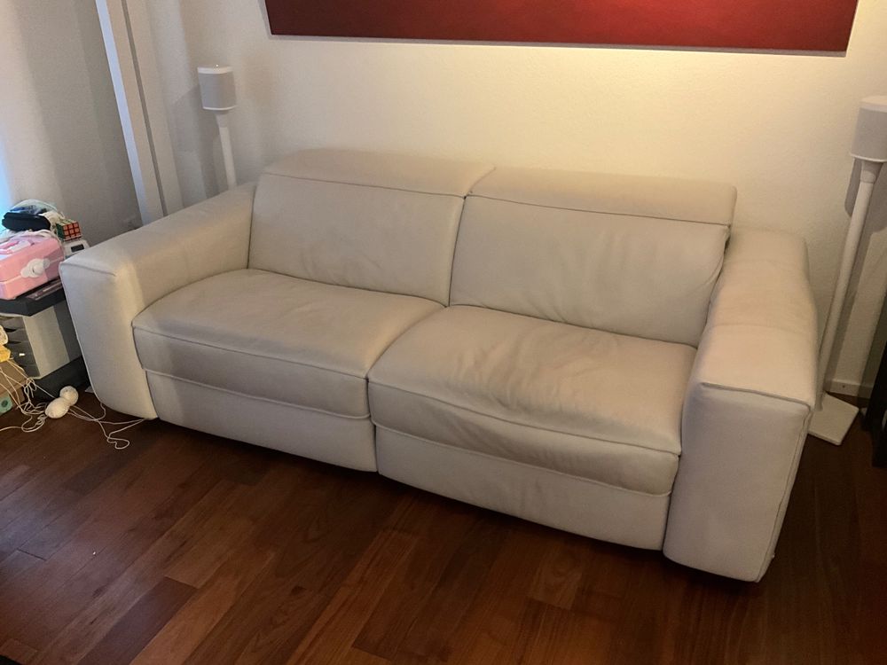 2er Sofa, Leder weiss, Marke Natuzzi | Kaufen auf Ricardo