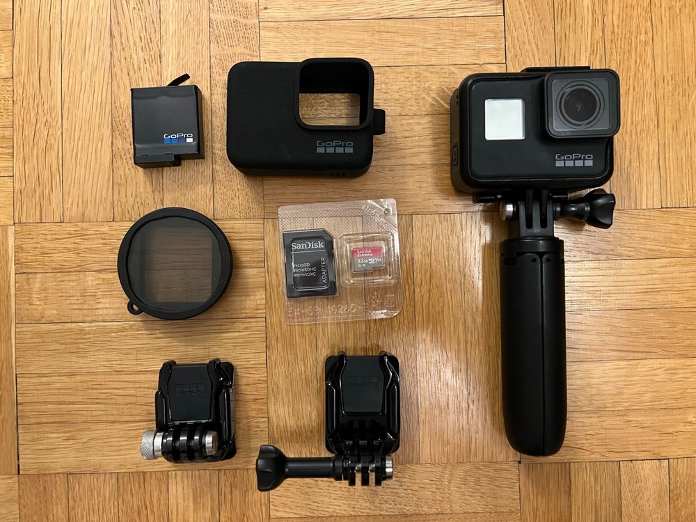 GoPro Hero 7 Black avec batterie supp et carte SD 32GB (Gebraucht) in ...