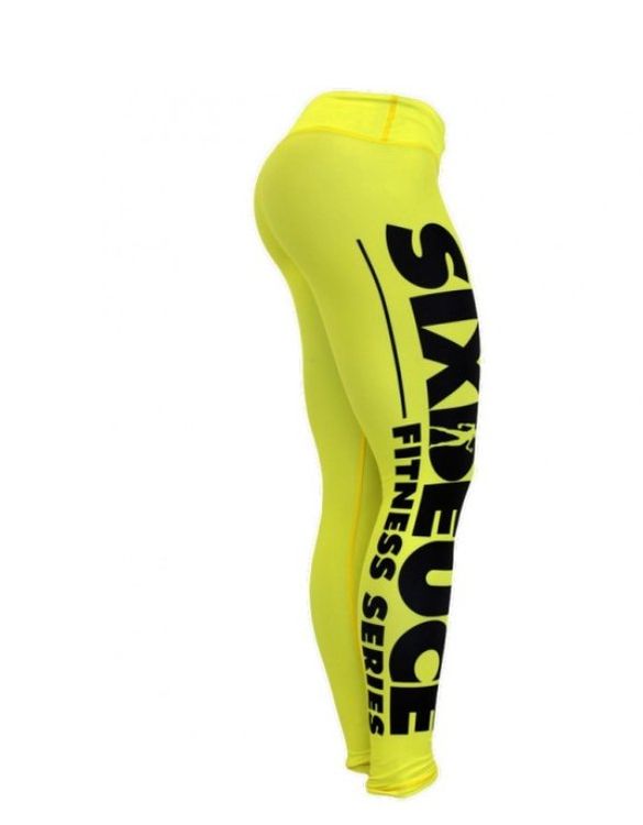 NEUE lange Sport Tight von SIX DEUCE Gr. XS gelb - 191198 (Neu (gemäss ...