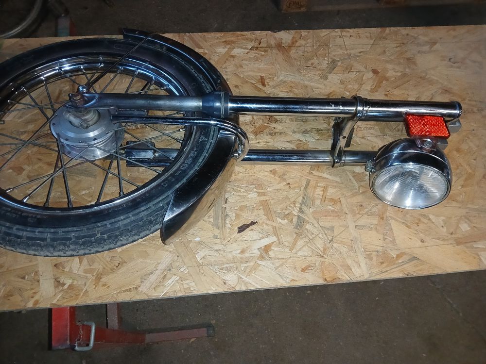 Original Puch Maxi Chopper Vordergabel mit Rad 2.50-14 Zoll (Gebraucht ...