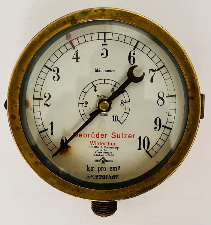 Prüf Manometer Gebrüder Sulzer Schaeffer&Budenberg | Kaufen auf Ricardo