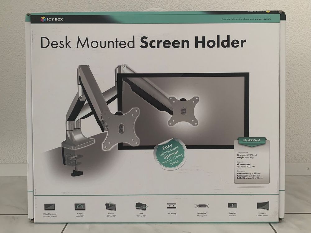 Icy Box IB-MS504-T Monitorhalterung (Neu (gemäss Beschreibung)) in ...