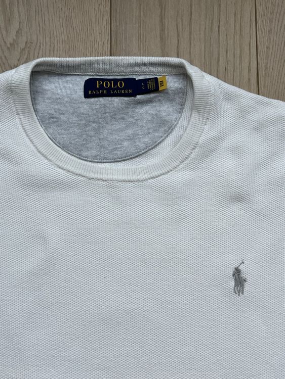 Polo Ralph Lauren Pulli, weiß, Gr. L, 2 kleine Flecken (Gebraucht) in ...