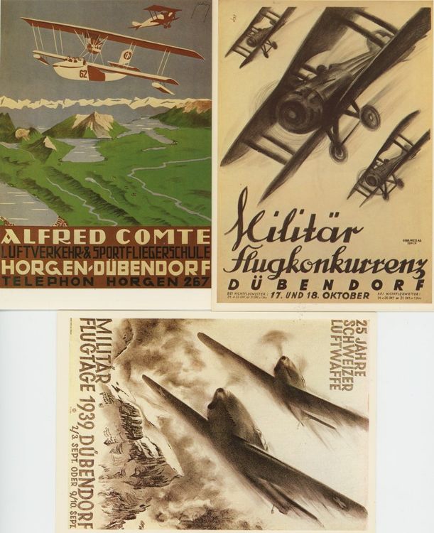 Dübendorf 3 Karten Aviatik Plakatsammlung (Gebraucht) in Dallenwil für CHF 5 – mit Lieferung auf ...
