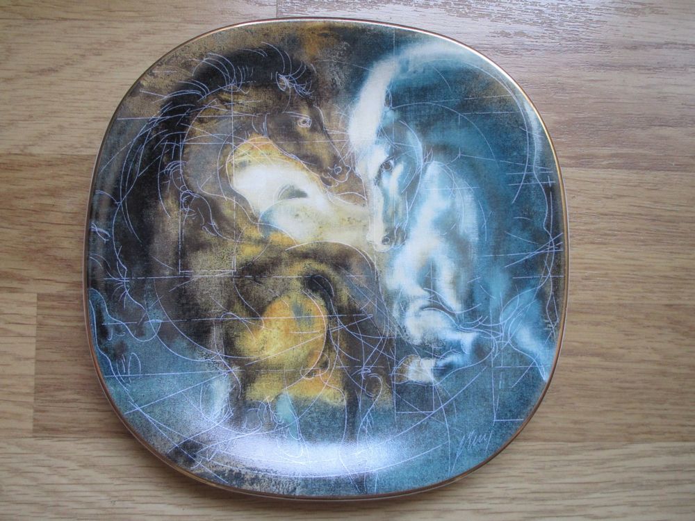 Rosenthal Sammelteller Zwei Pferde von Hans Erni | Kaufen auf Ricardo