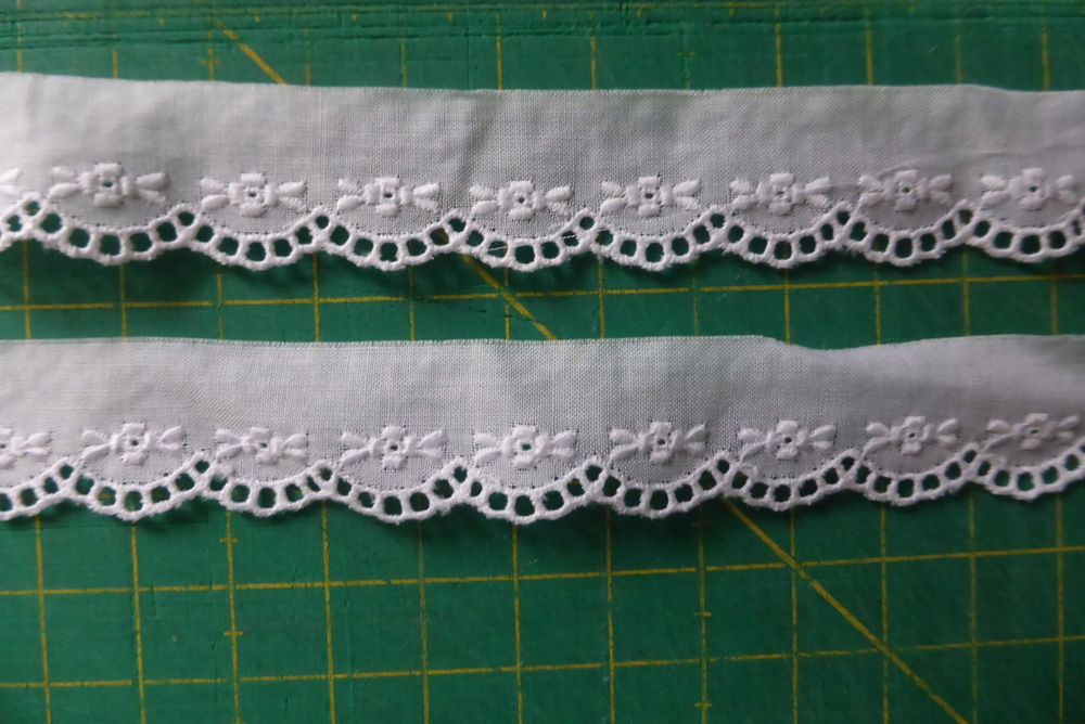 Alte Spitzen weiss und fein - Restenpreis für 1 Meter (Neu (gemäss ...