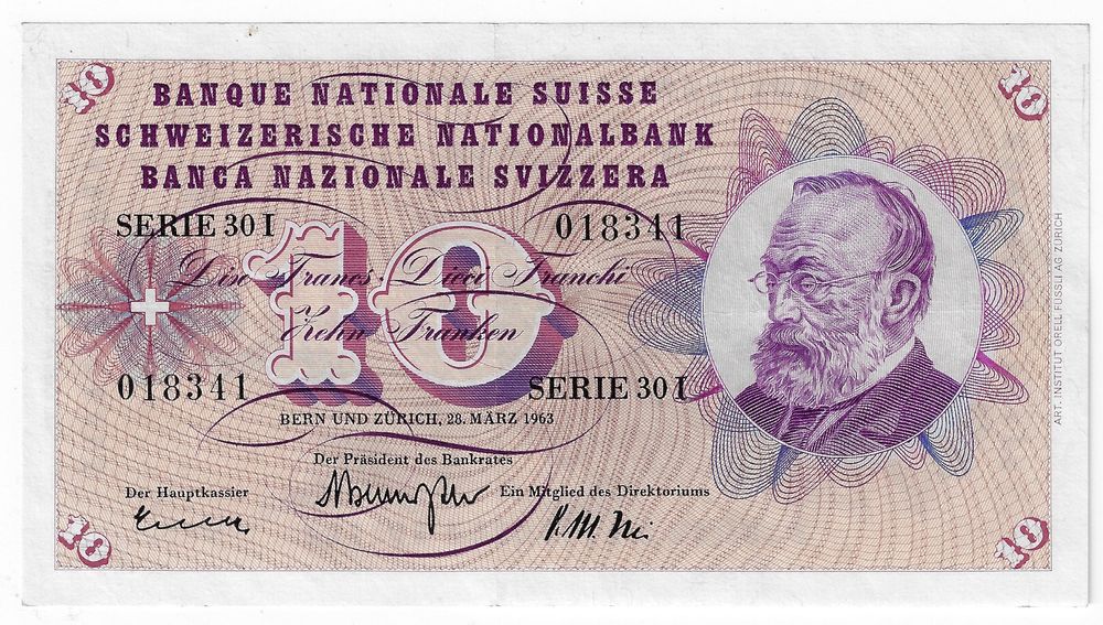 Set Banknoten Schweiz - 5 Noten (Gebraucht) in Balsthal für CHF 75 ...